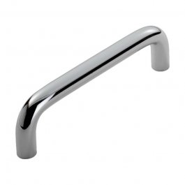Polished Chrome Finish Round Bar Styled Cabinet 'D' Handles