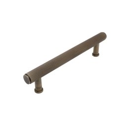 American Bronze Finish With Reeded Design Cabinet Bar Shaped Pull Handles