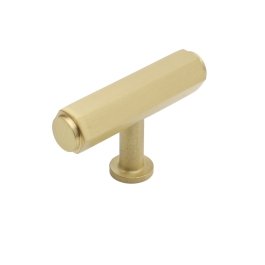Satin Brass Finish Hex Range Solid Brass T Shaped Pull Handle