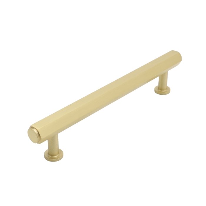 Satin Brass Finish Hex Design Cupboard Door T Bar Pull Handles