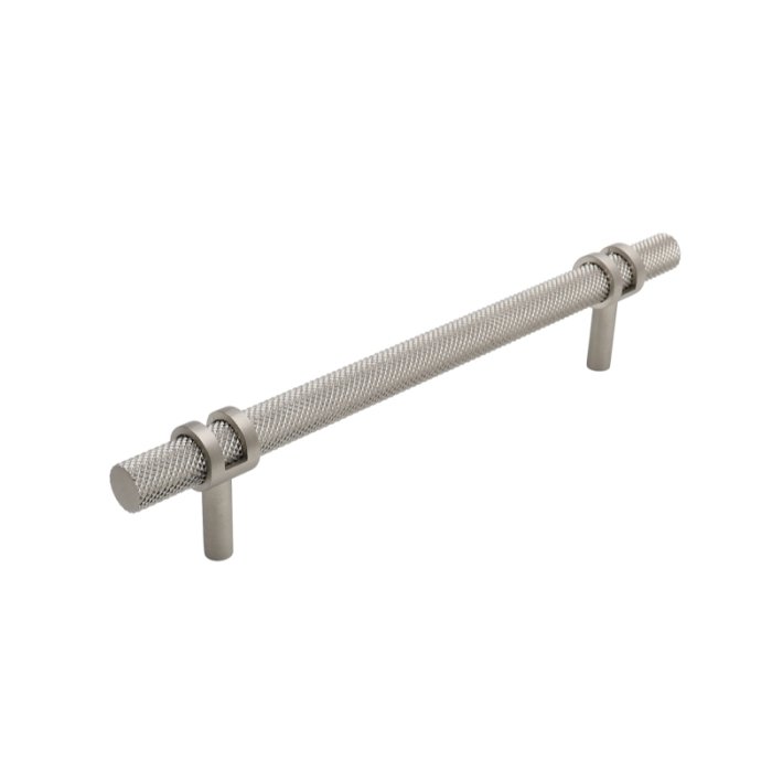 Satin Nickel Finish Barchester Range Knurled Cupboard Bar Pull Handle